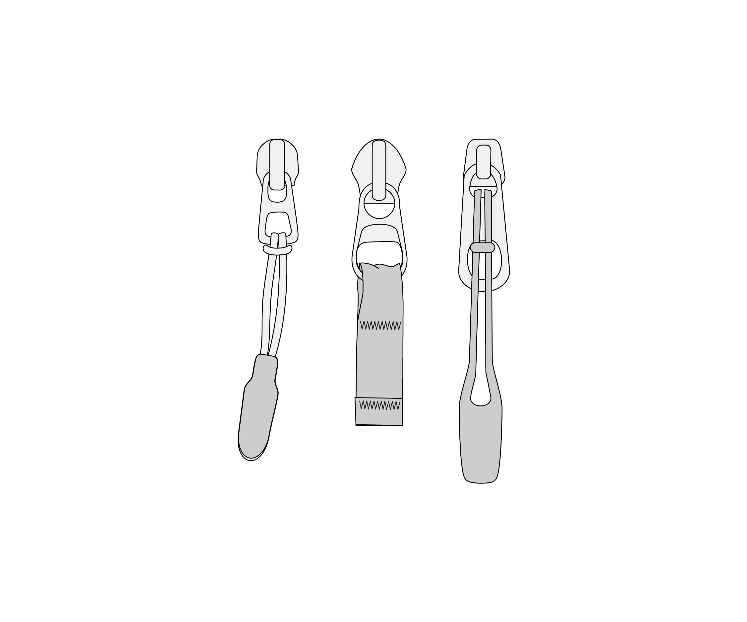 Zipper Pull Vector Set: Fashion Illustration Trims (AI, EPS) - Etsy
