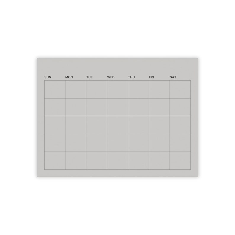 Tactical Gray Calendar Post-it Notepad - 8in. X 6in. - Etsy