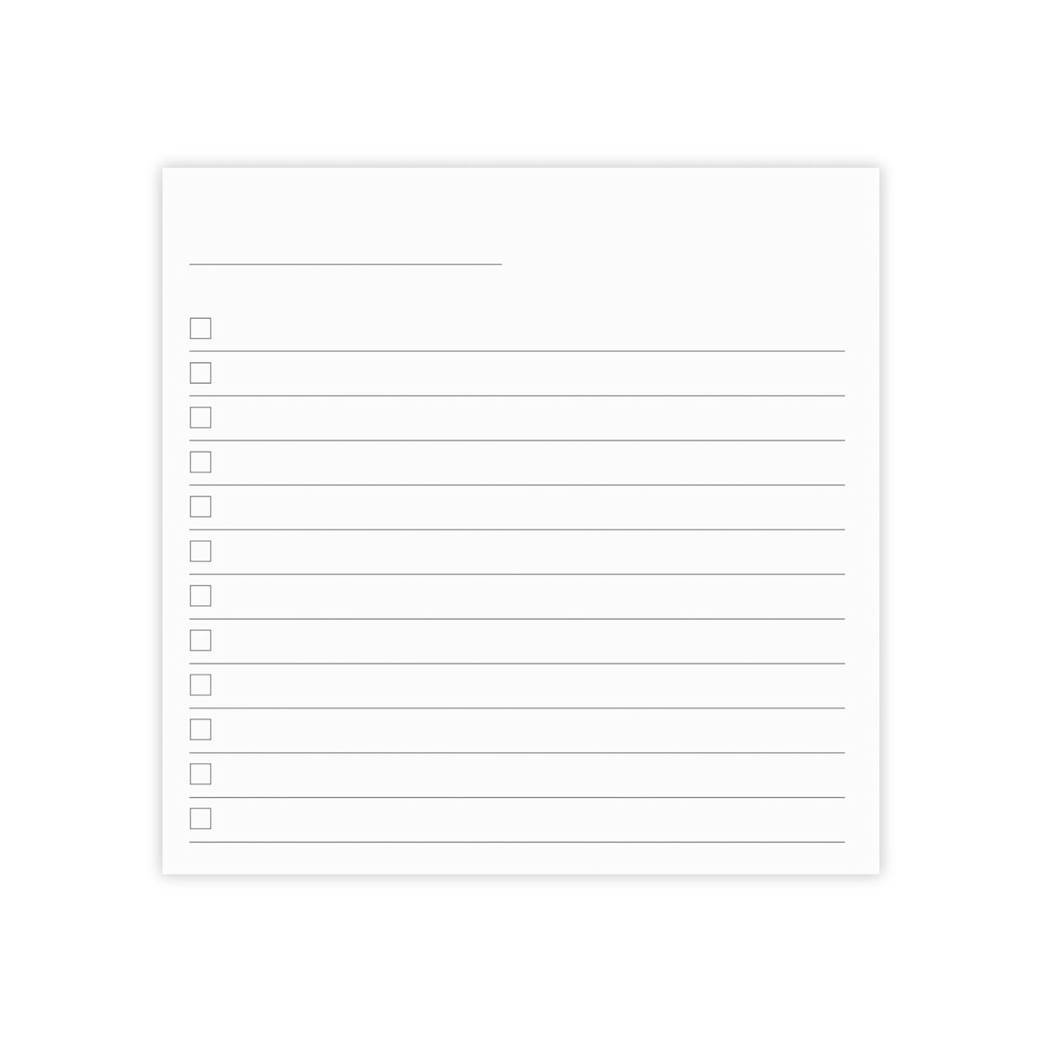 Minimal White Checklist Post-it Notepad 4in. X 4in. - Etsy