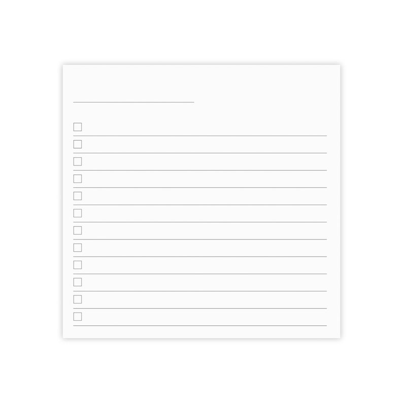 Minimal White Checklist Post-it Notepad 4in. X 4in. - Etsy