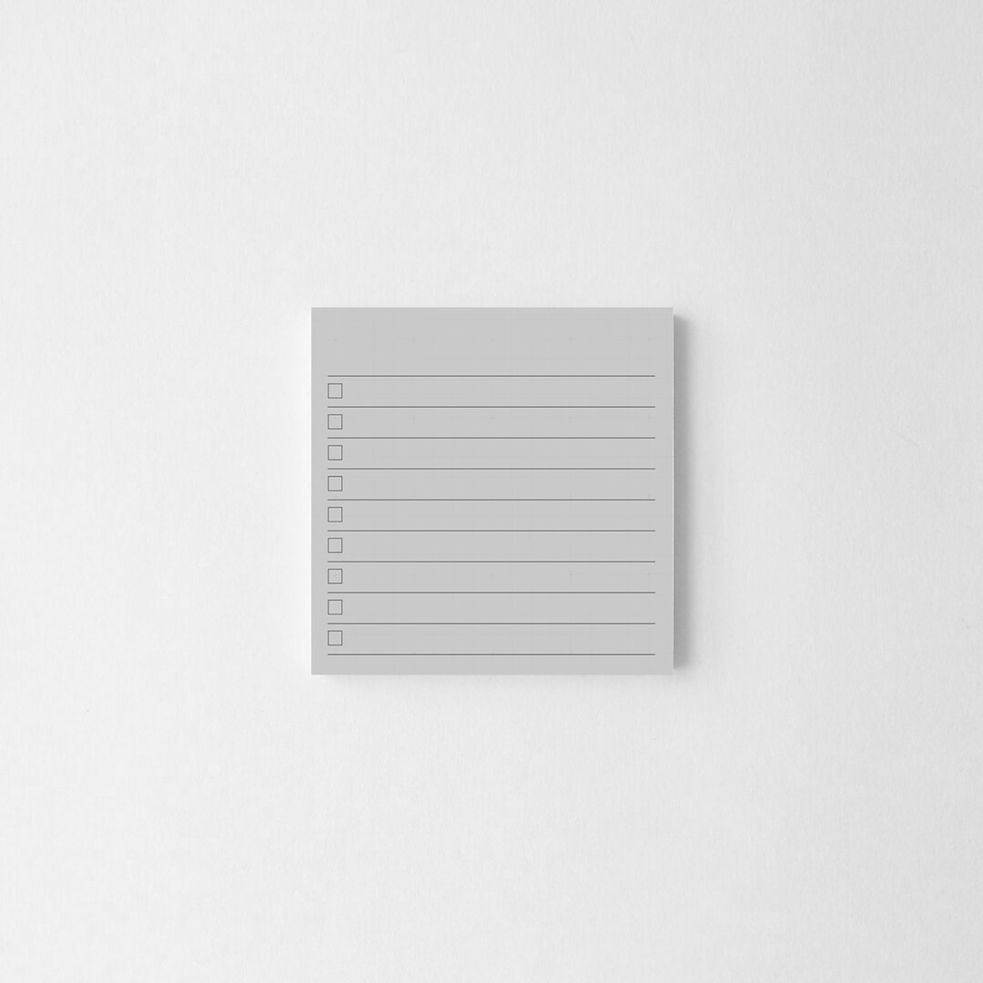 Tactical Gray Checklist Post-it Notepad - 3in. X 3in. - Etsy