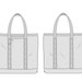 Tote Bag CAD Vector Illustration Pack - With Editable Strokes and Fills ...