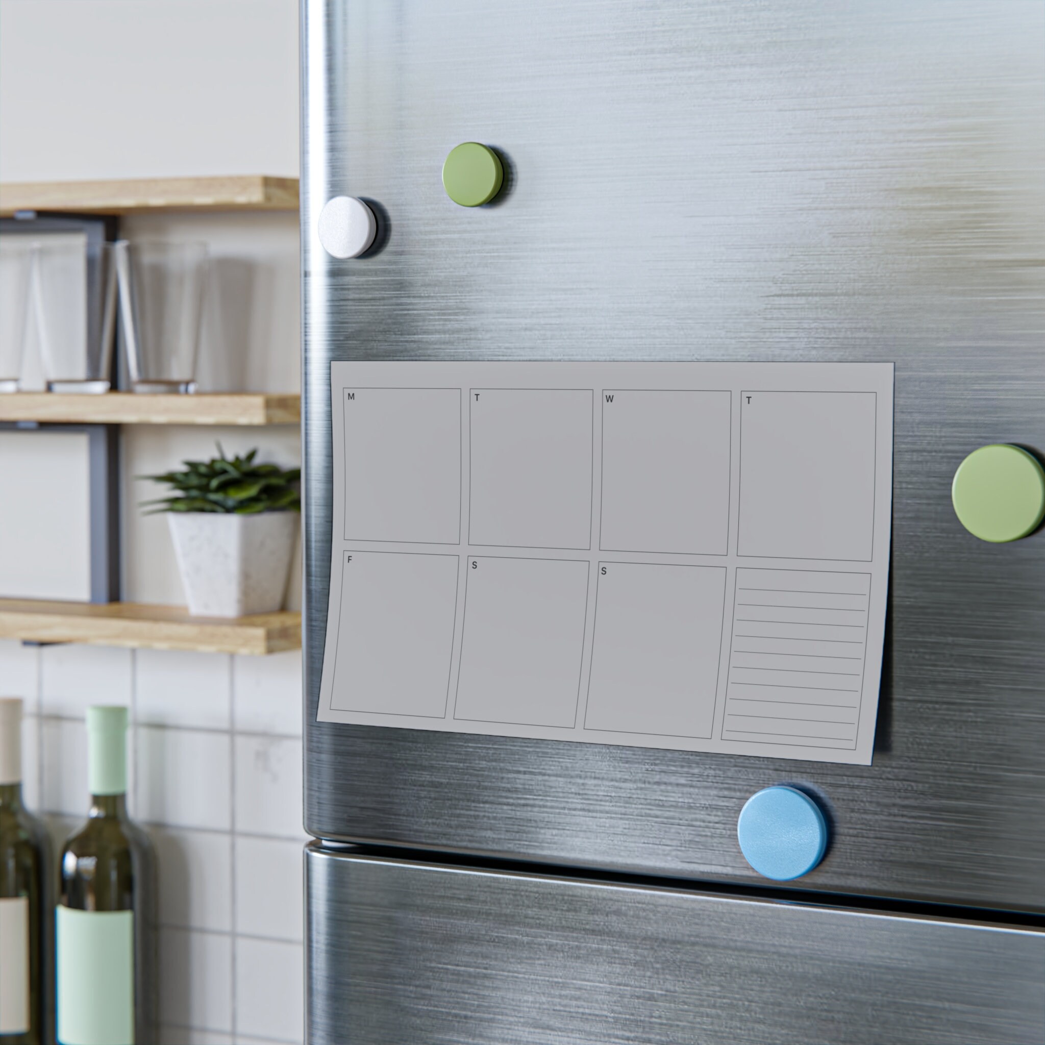 Tactical Gray Weekly Sticky Planner Notepad - 10x6 Inch Grid Post-it ...