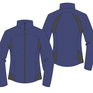 Women's Insulated Jacket Vector Template: Sportswear Design (AI File ...