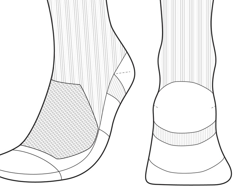 Sock Fashion Vector Illustration Template - Editable & Multi-view - Etsy