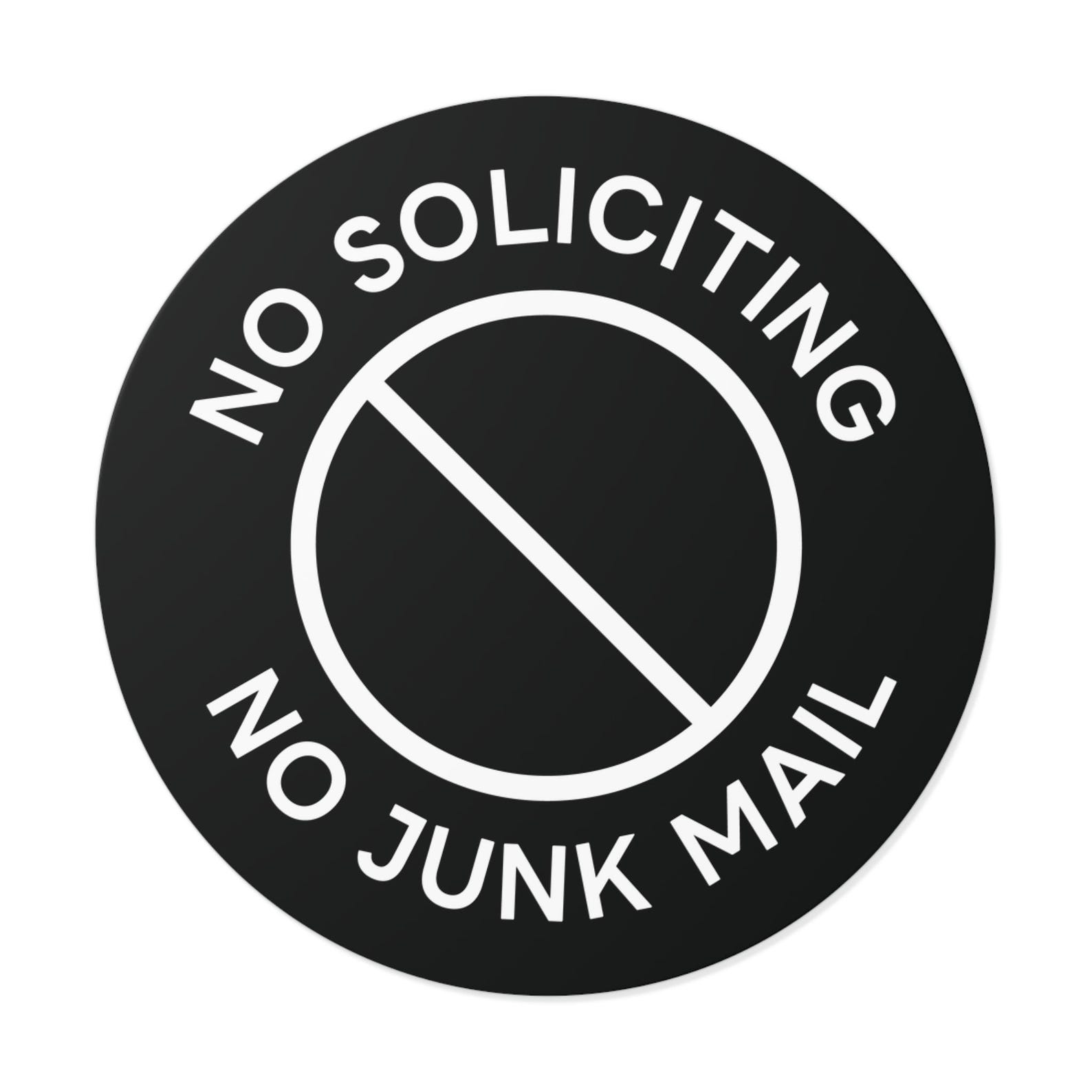 No Soliciting Vinyl Sticker: Minimalist Mail Sign - Etsy