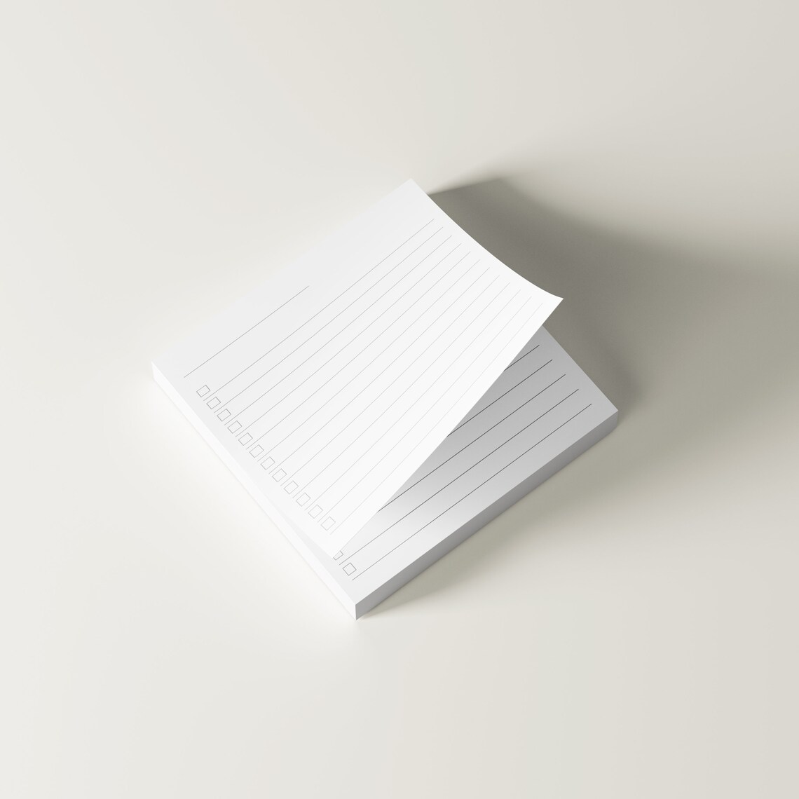 Minimal White Checklist Post-it Notepad 4in. X 4in. - Etsy