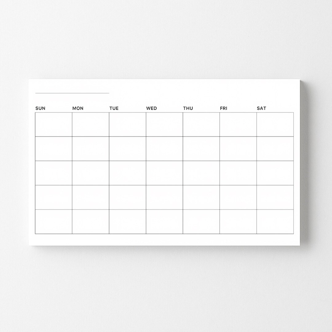 Folio White Calendar Post-it Notepad - 10in. X 6in. Monthly Planner - Etsy