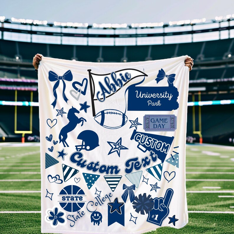 Personalized College Commitment Blanket Custom University Student Gift ...