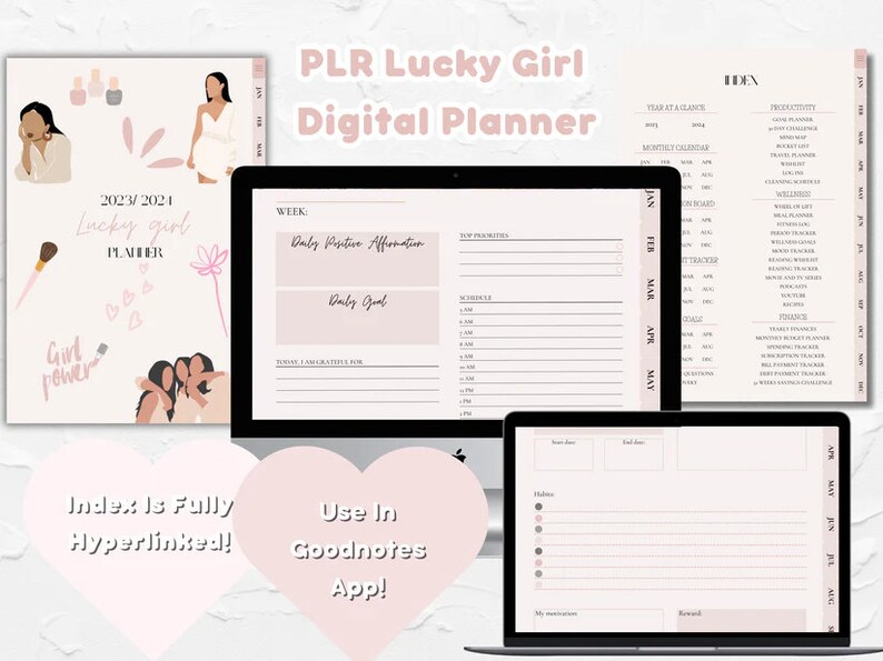 Digital Planner iPad Dated Planner, Monthly Weekly Daily, Goodnotes ...
