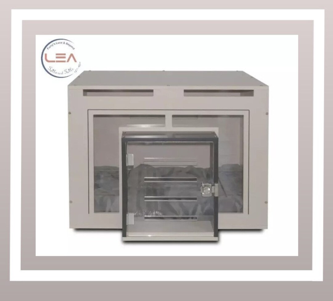 Lea Comforting Beige Modern Dog/cat House, Wooden Pet House, Indoor Dog ...