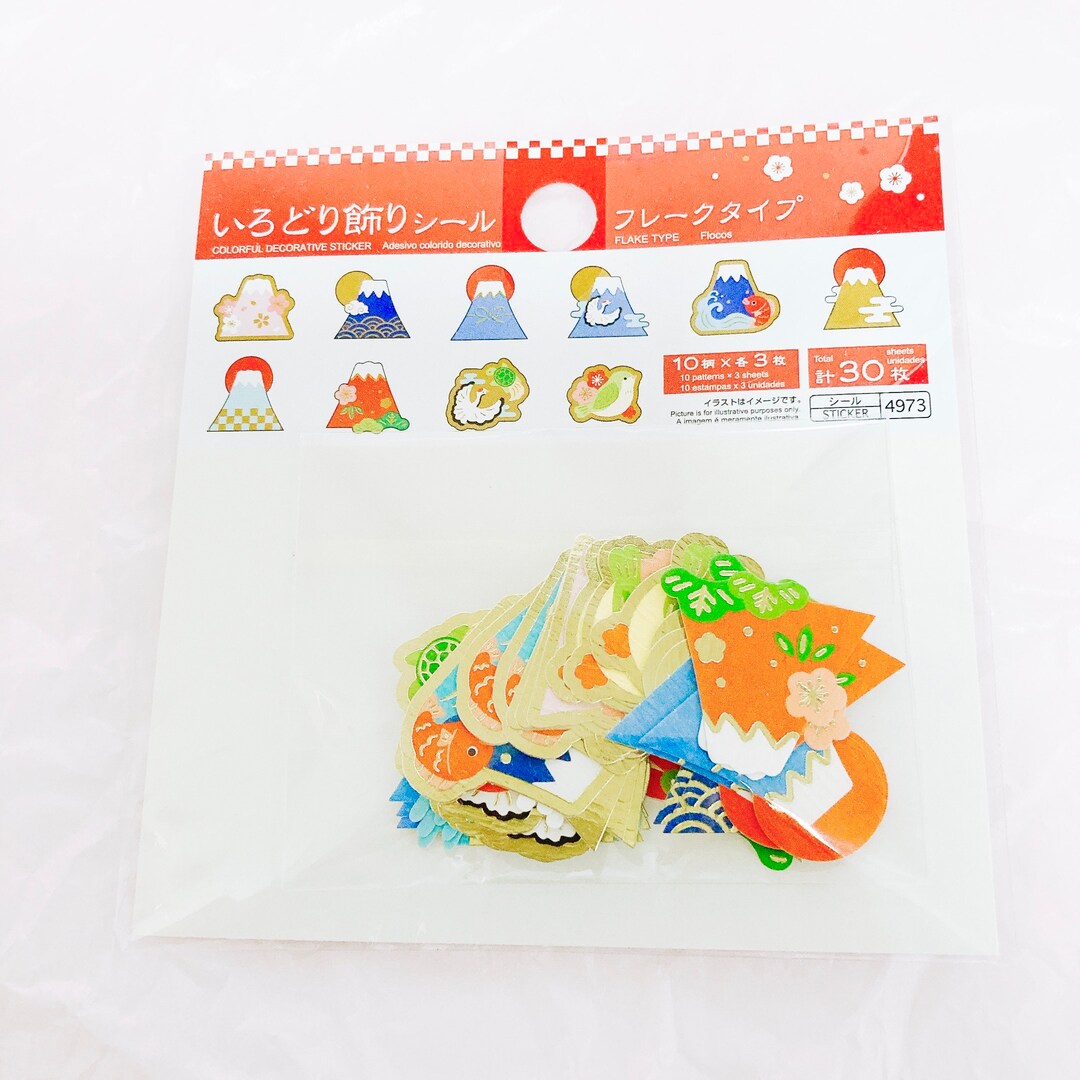 Colorful Decorative Sticker Flake Type Daiso for Journaling, Crafting ...