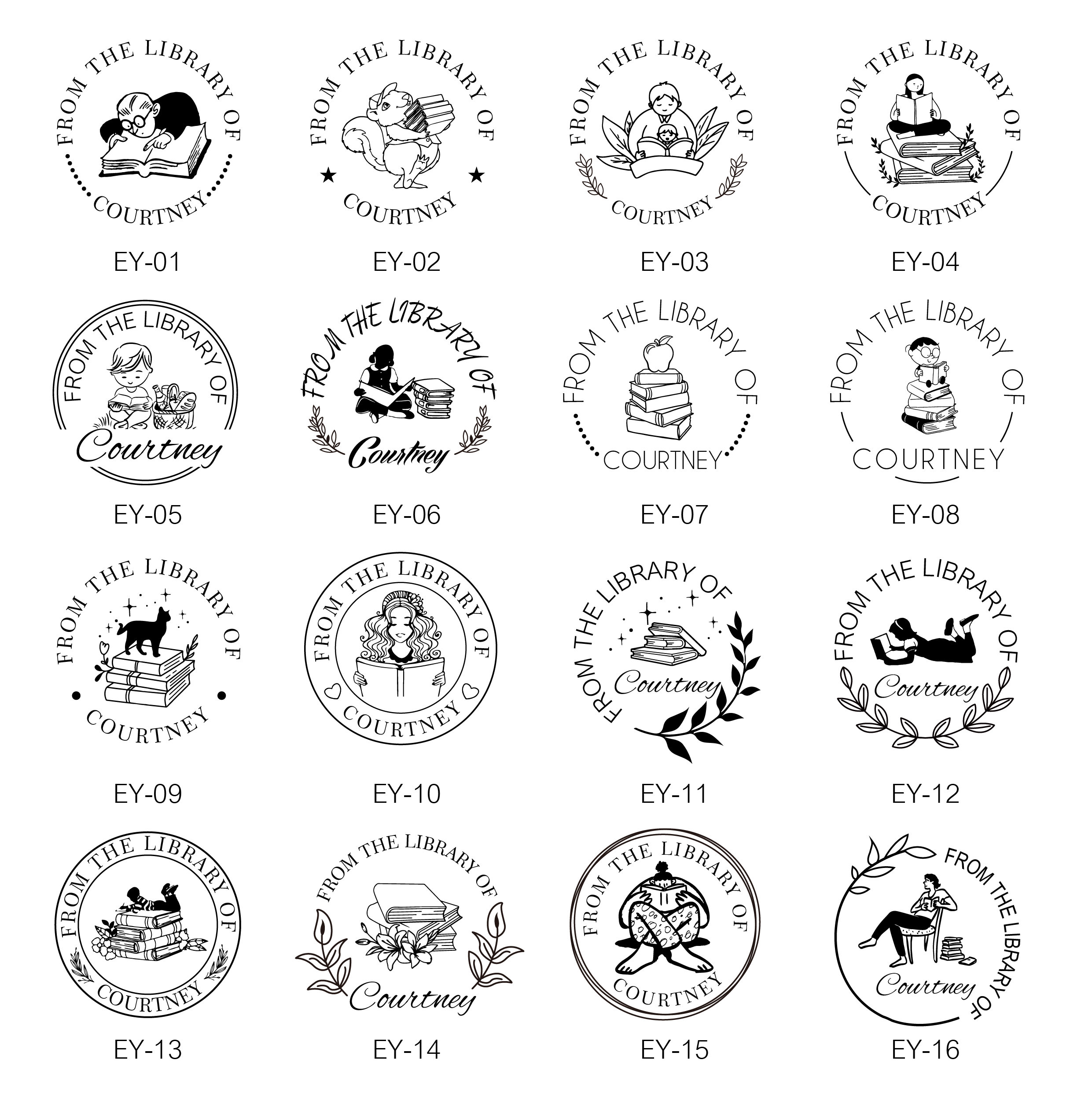 Self Inking Library Stamp, Custom Library Book Stamp Featuring an Ink ...