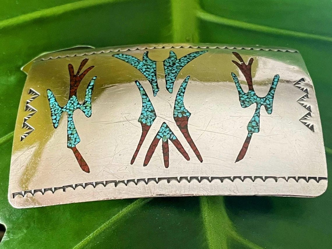 Vintage Navajo Peyote Bird Belt Buckle - Etsy