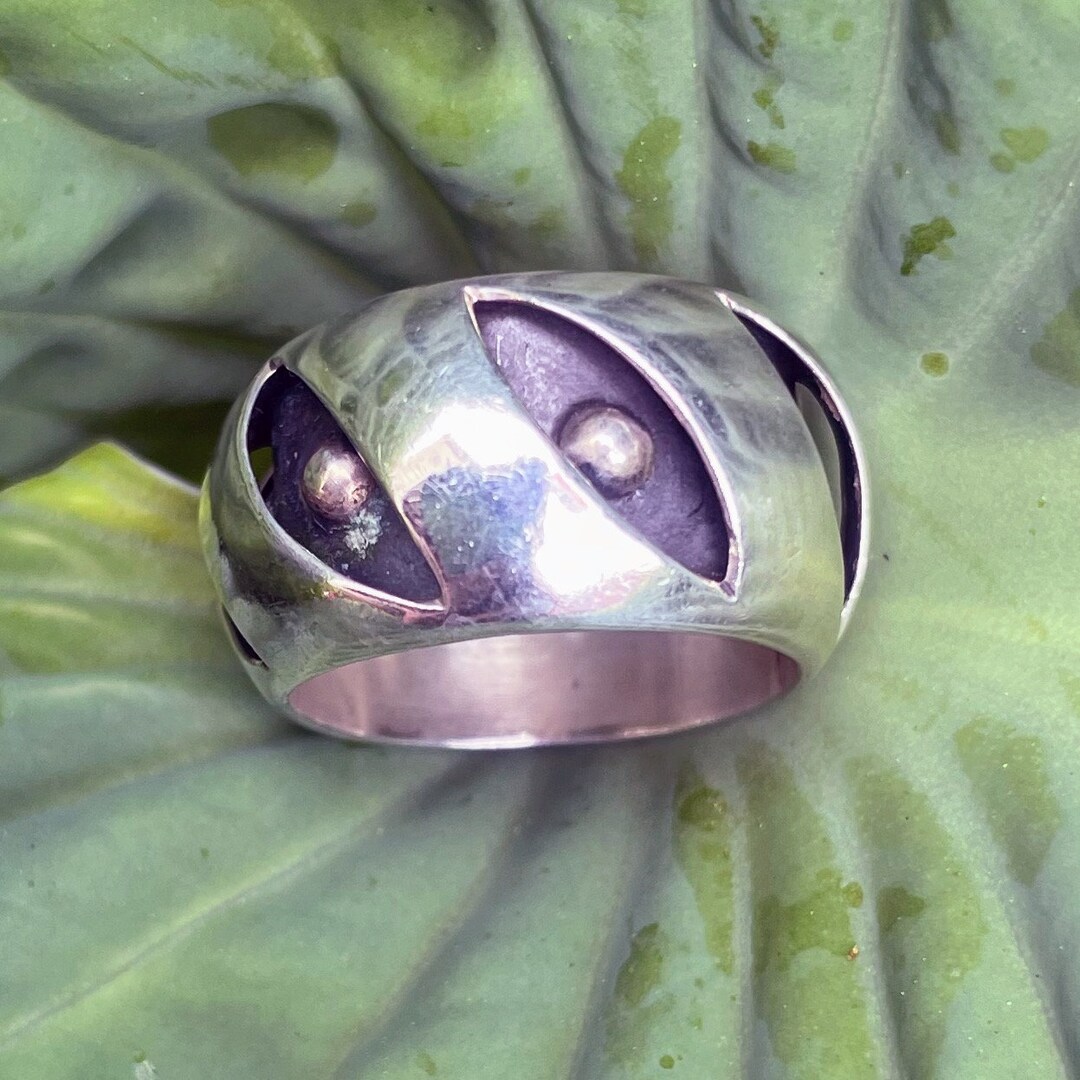 Sterling Silver Taxco Mexico AVR Shadowbox Band Ring.size 7 - Etsy