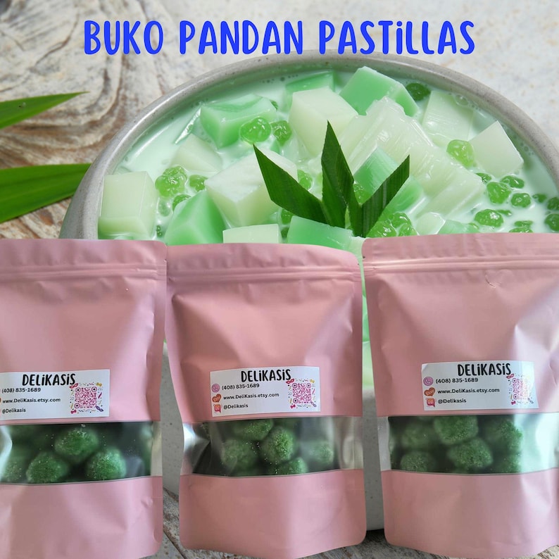 Creamy Buko Pandan Pastillas: Pandan-infused Coconut Treat - Etsy