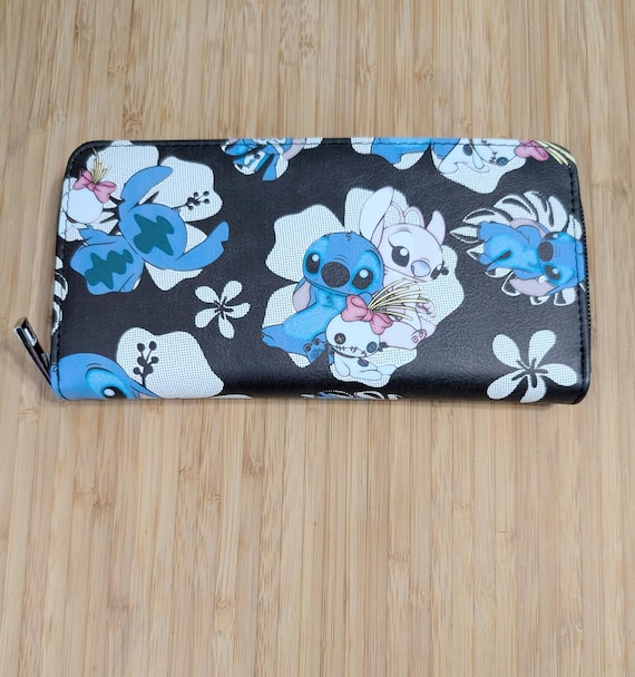 Stitch and Angel Flower Design Clutch Wallet - Gem