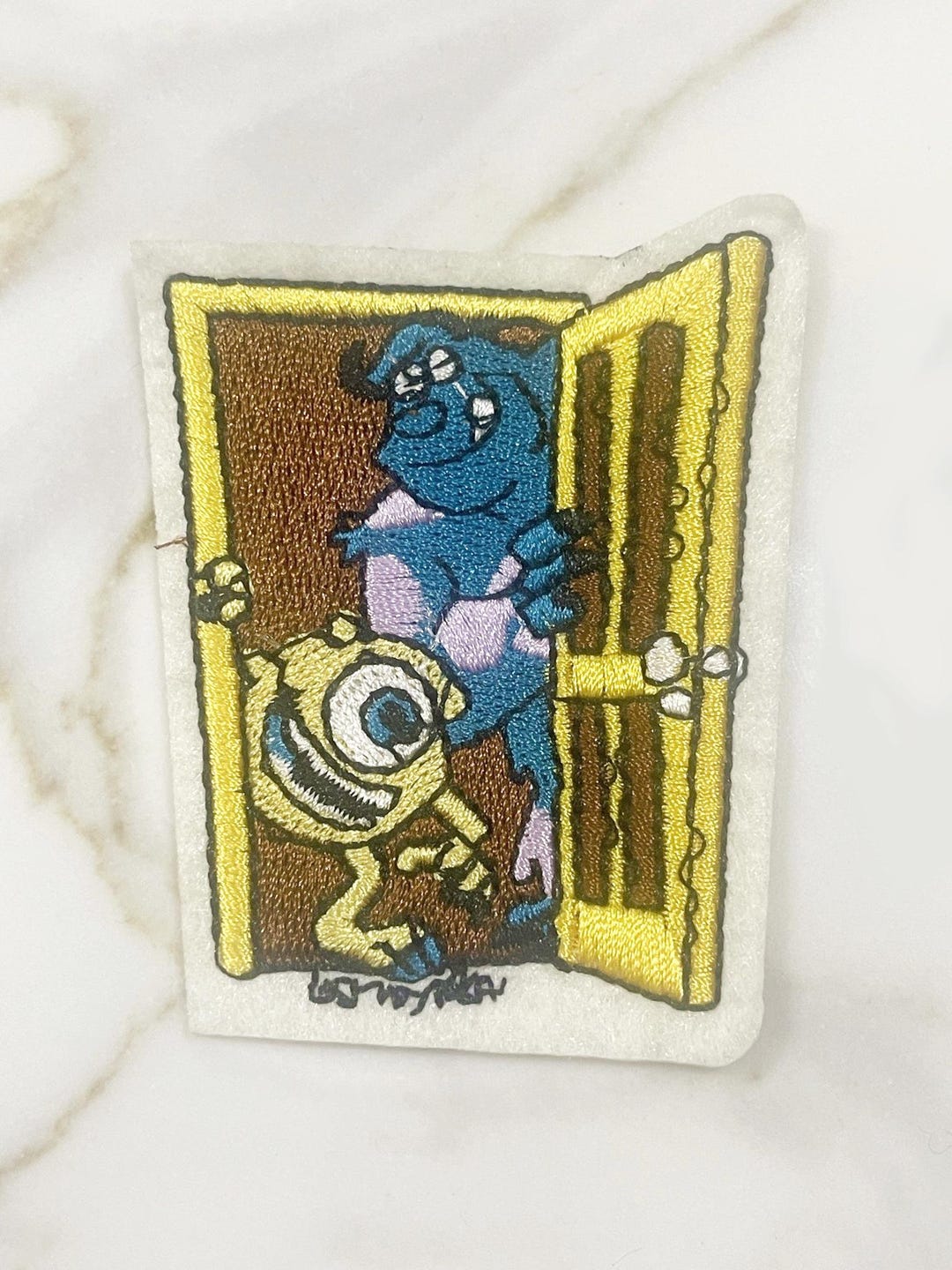 Monsters Inc. Mike & Sully in Open Doorway 3" Tall Embroidered Patch - Etsy