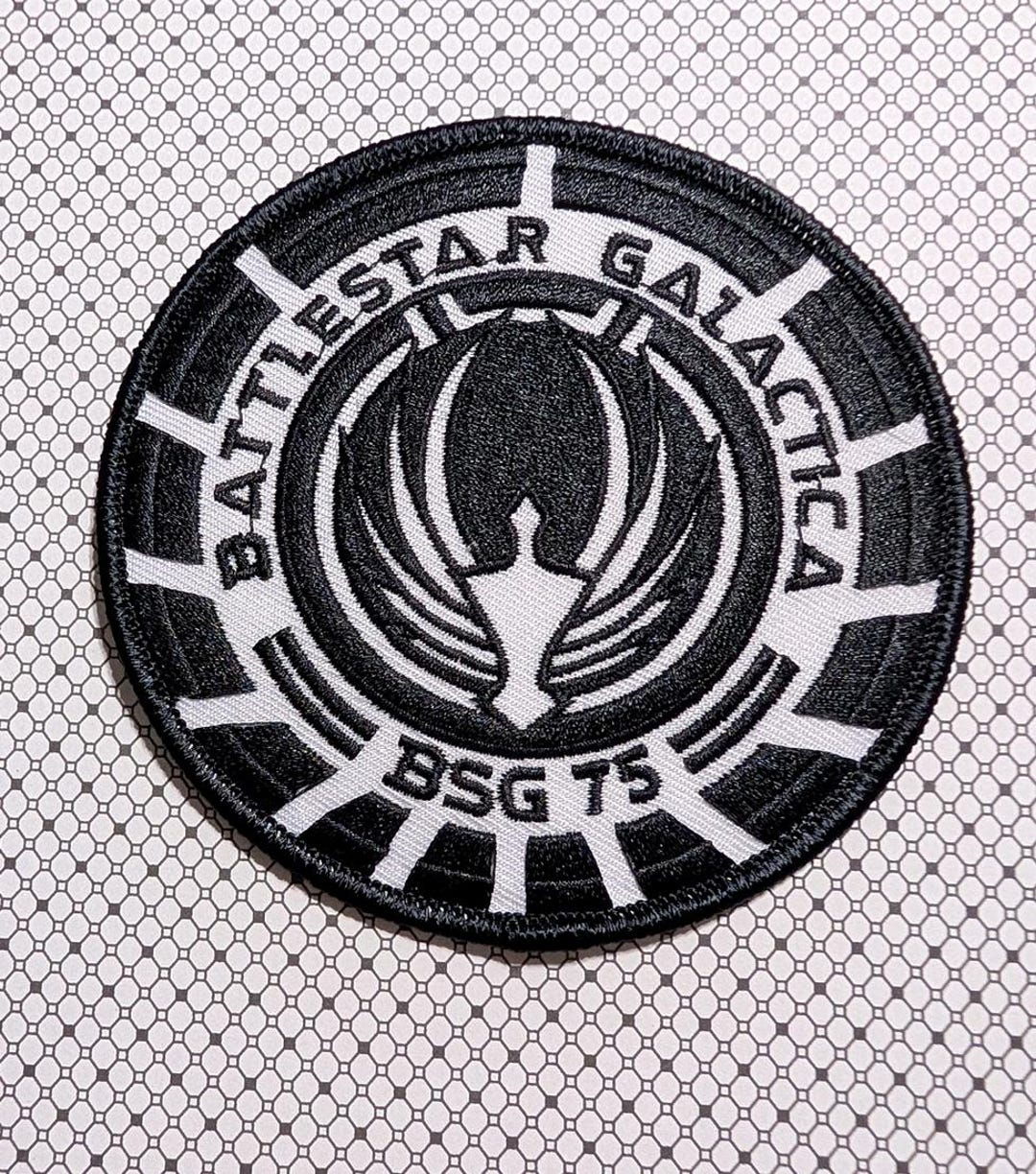 Battlestar Galactica Black Border 4" Tall Embroidered Iron-on/sew-on ...