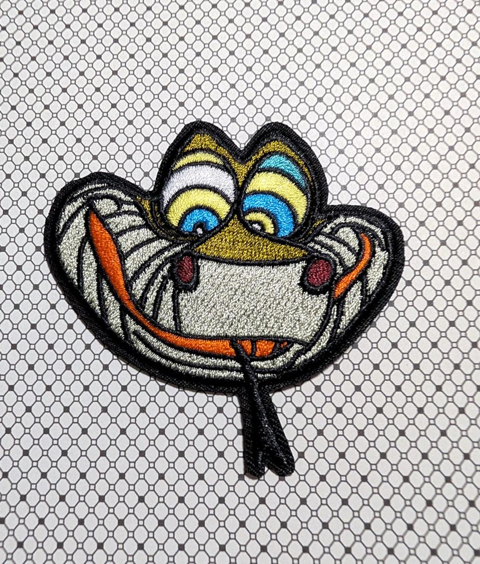 Jungle Book Kaa Snake Face 3.25" Tall Iron-on/sew-on Embroidered Patch ...