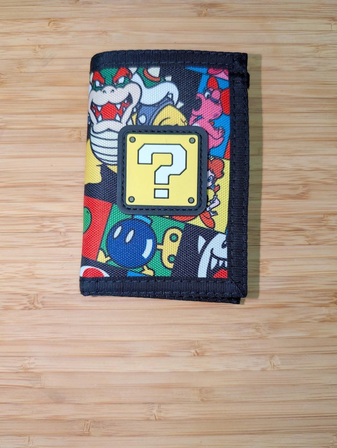 Super Mario Characters Tri-fold Canvas Wallet - Etsy