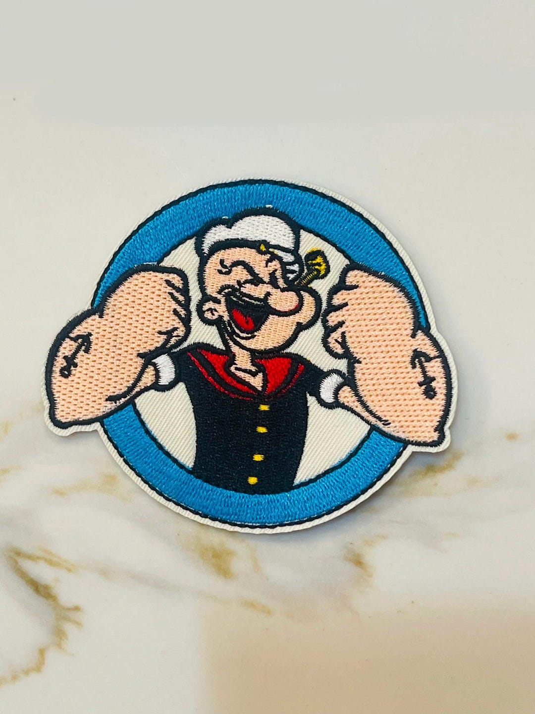 Popeye the Sailor Character in Blue Frame 4" Tall Embroidered Patch - Etsy