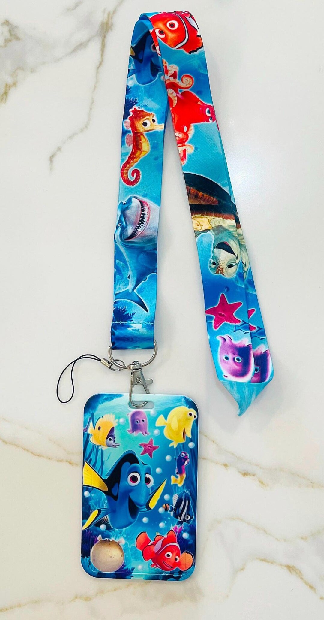 Finding Nemo Dory and Nemo Characters Lanyard Keychain With ID Holder ...