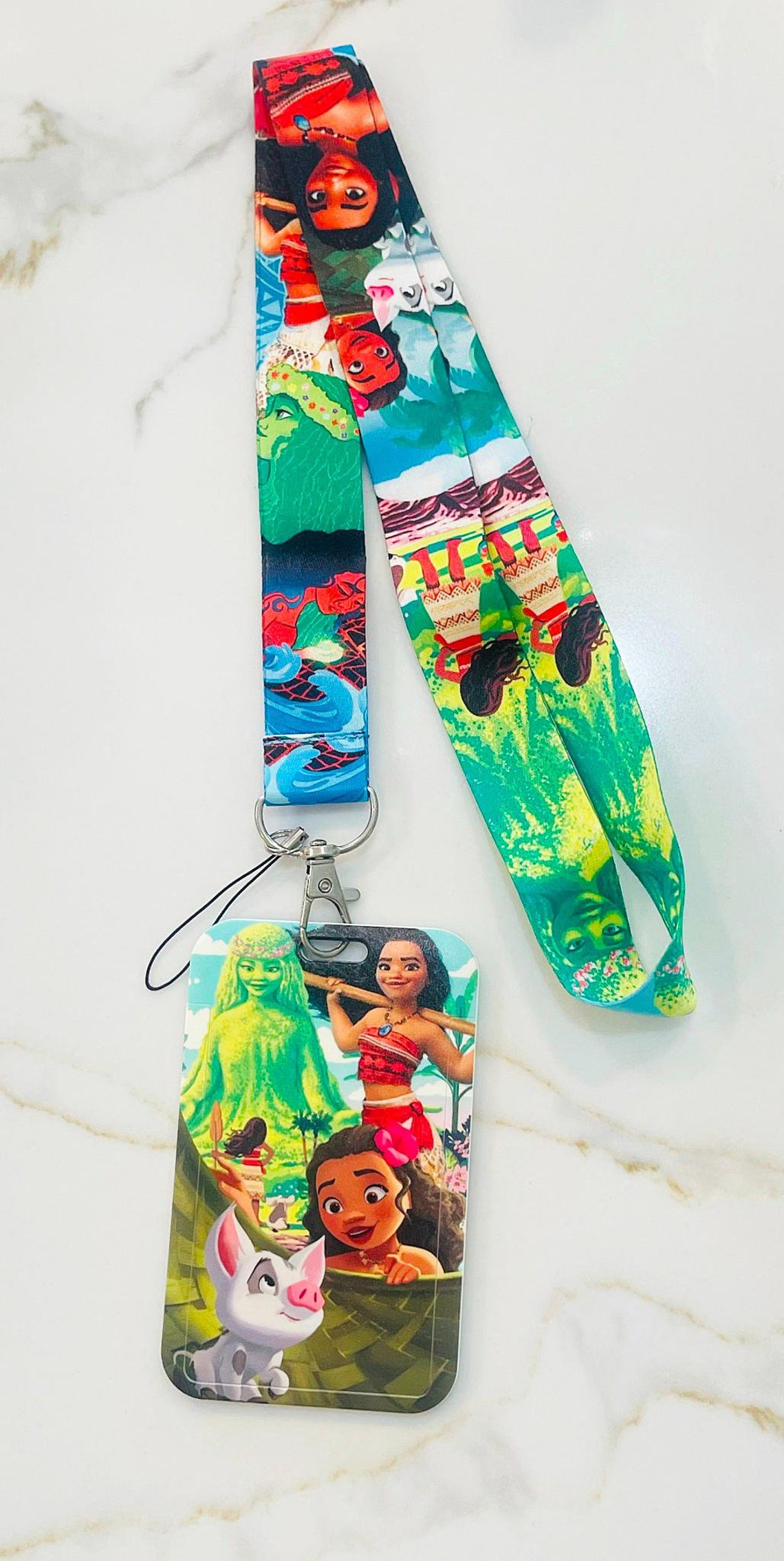 Moana Character Lanyard Keychain With ID Holder - Etsy