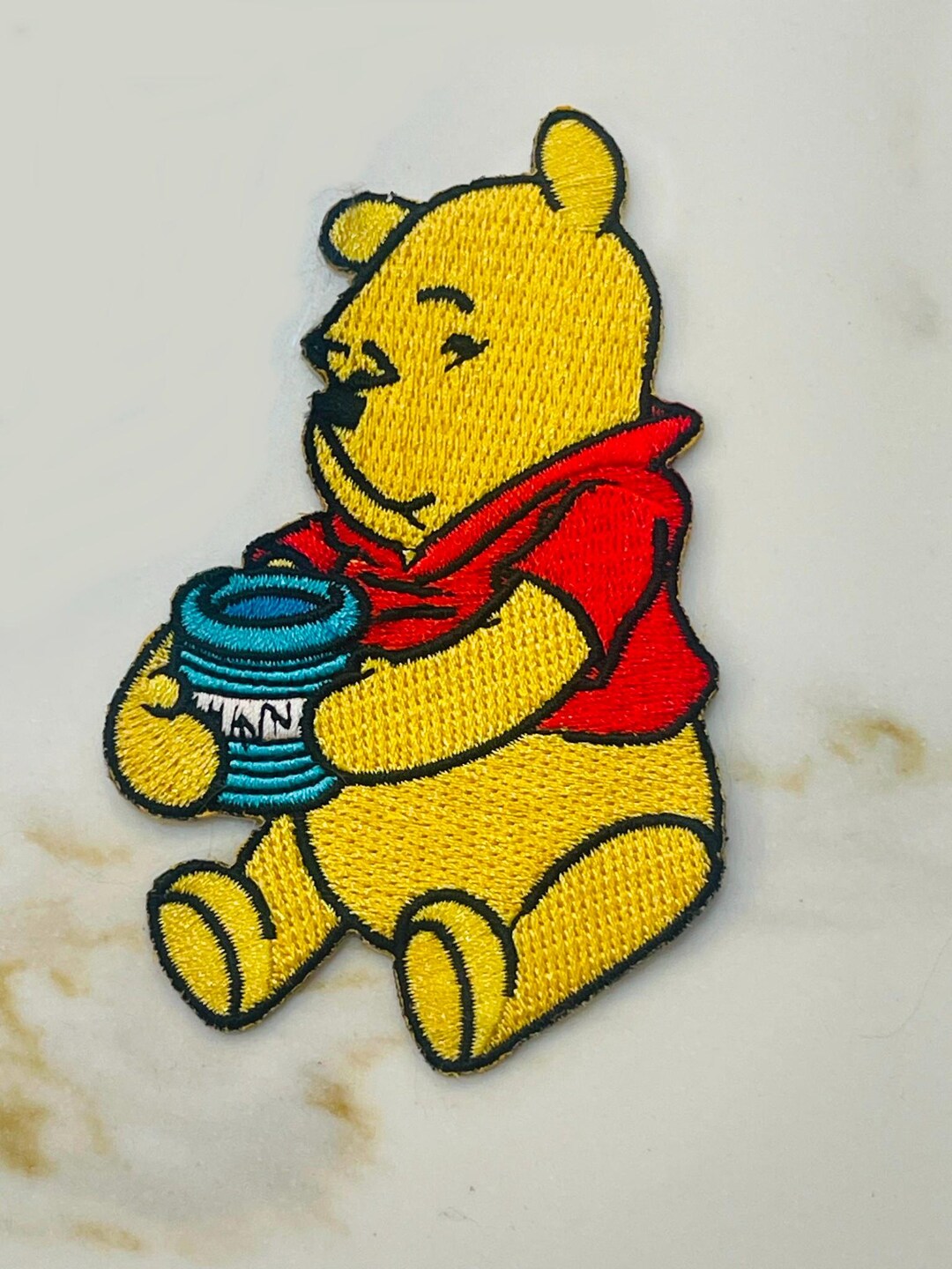 Winnie the Pooh With Honey Pot 3" Tall Embroidered Patch - Etsy