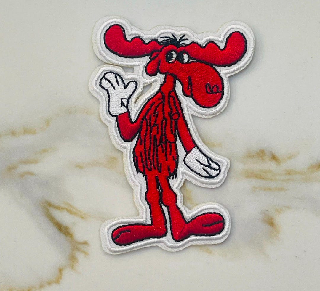 Bullwinkle Cartoon Character 3.5" Tall Embroidered Patch - Etsy