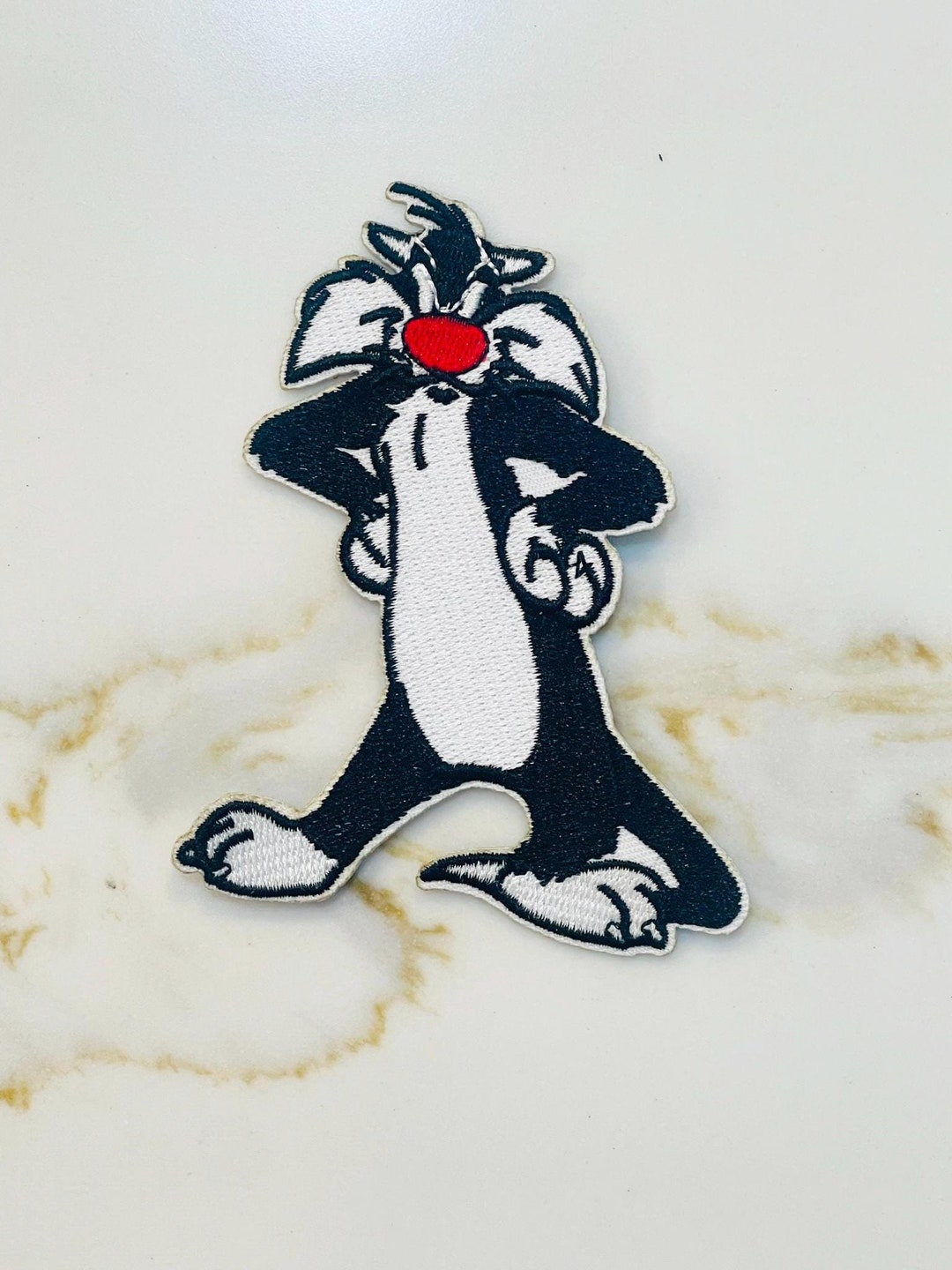 Sylvester Angry Cat Pose 3.75" Tall Embroidered Patch - Etsy