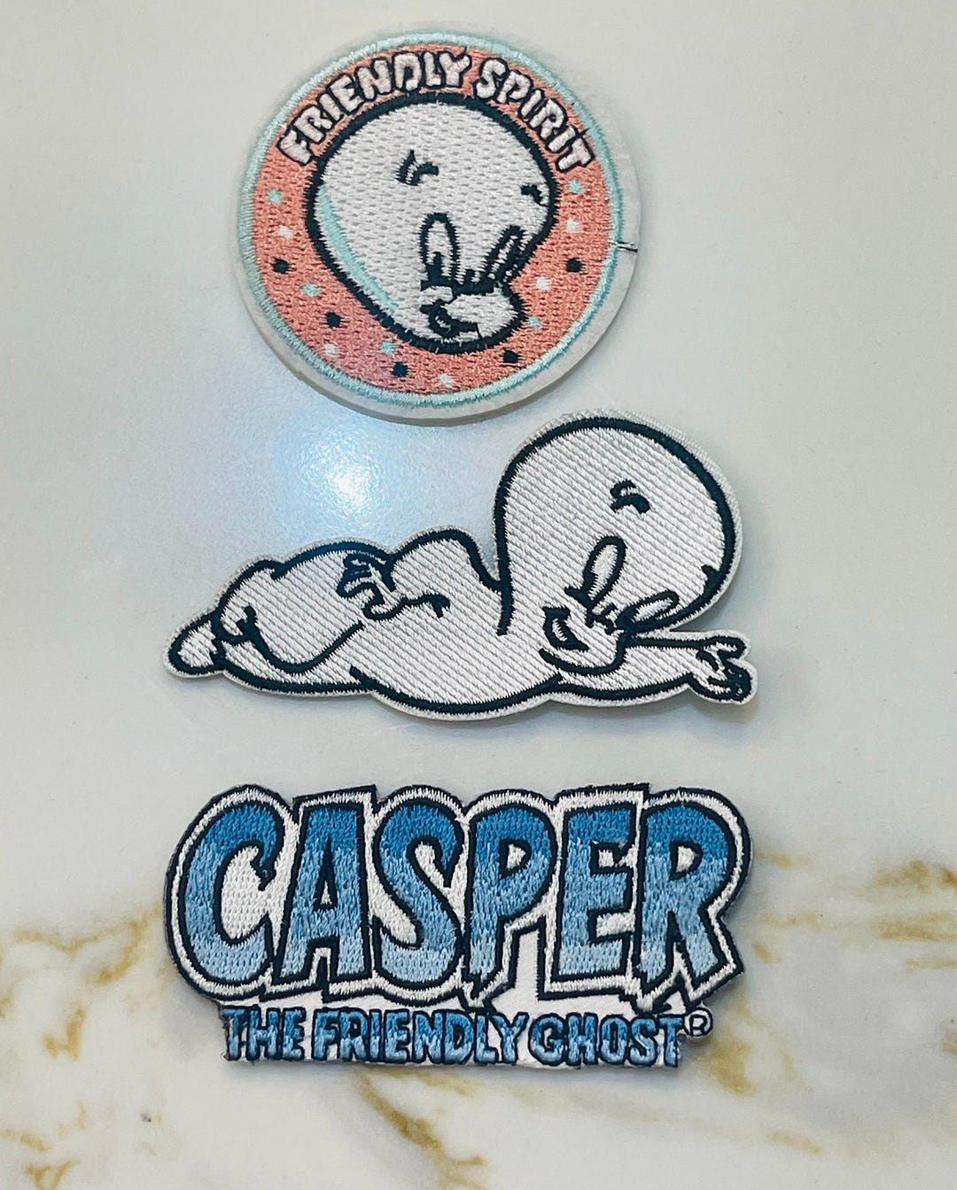 Casper the Friendly Ghost Set of 3 Embroidered Patches - Etsy