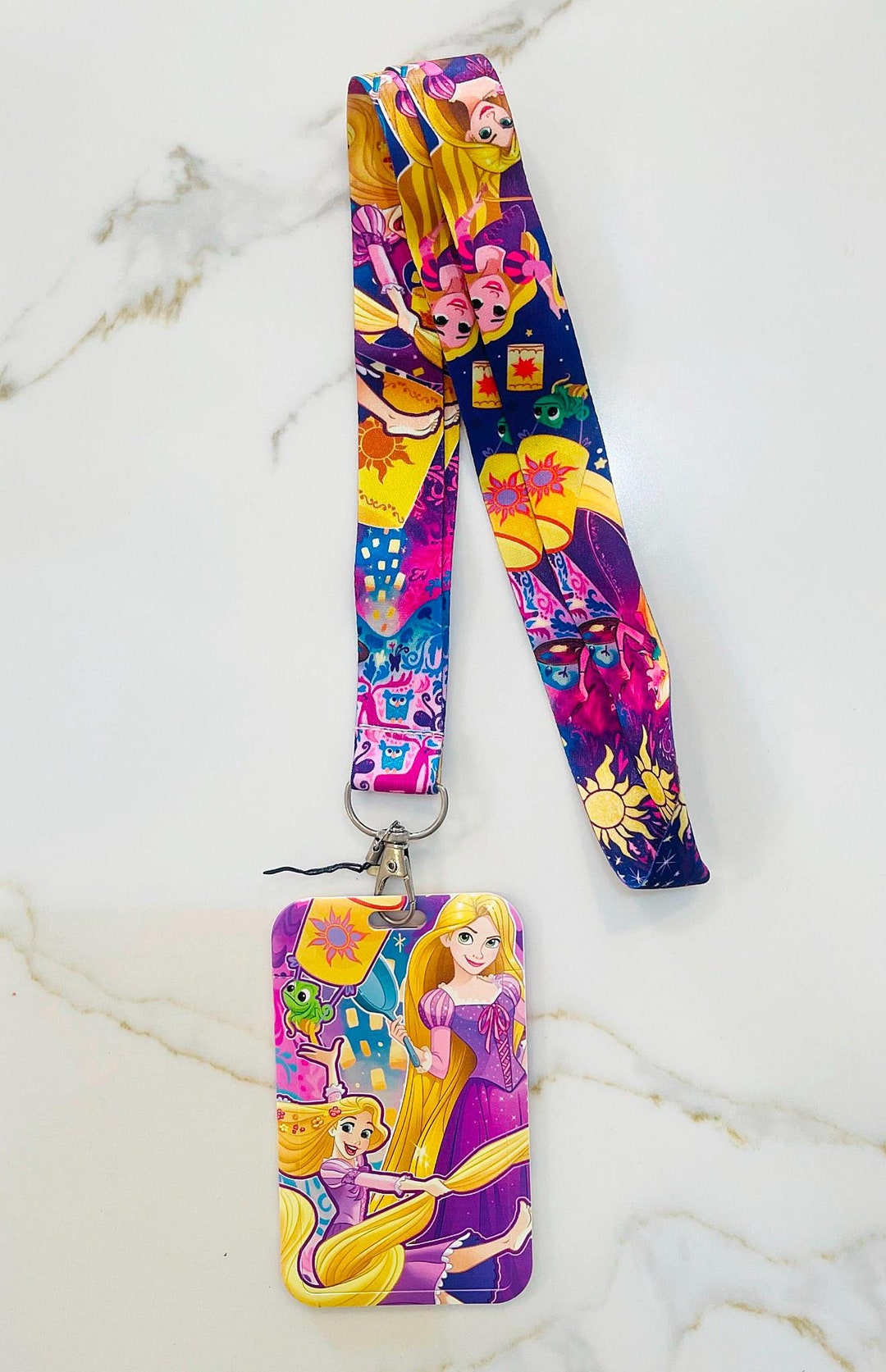 Tangled Movie Rapunzel Princess Character Lanyard Keychain With ID ...