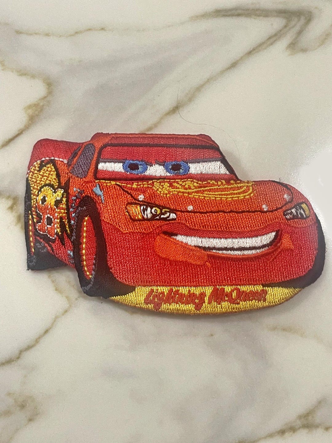 Cars Lightning Mcqueen Cartoon Character 4" Wide Embroidered Patch - Etsy