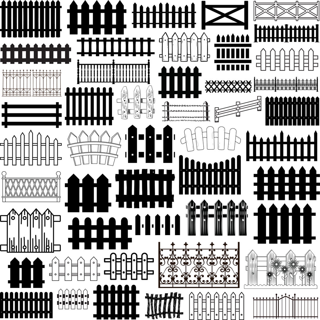 Fence SVG Bundle, Wooden Fence Svg, Picket Fence Svg, Board Fence Svg ...