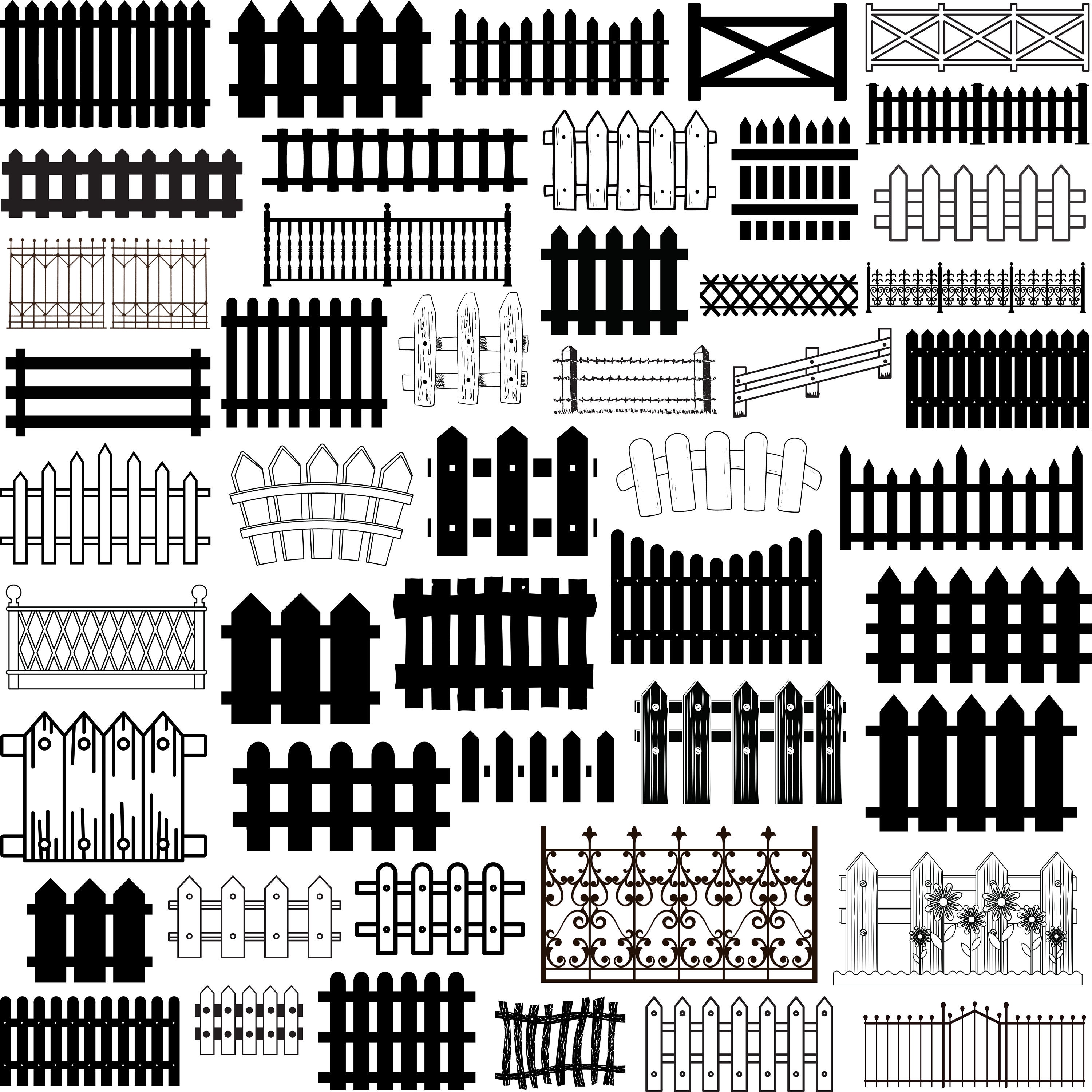 Fence SVG Bundle, Wooden Fence Svg, Picket Fence Svg, Board Fence Svg ...