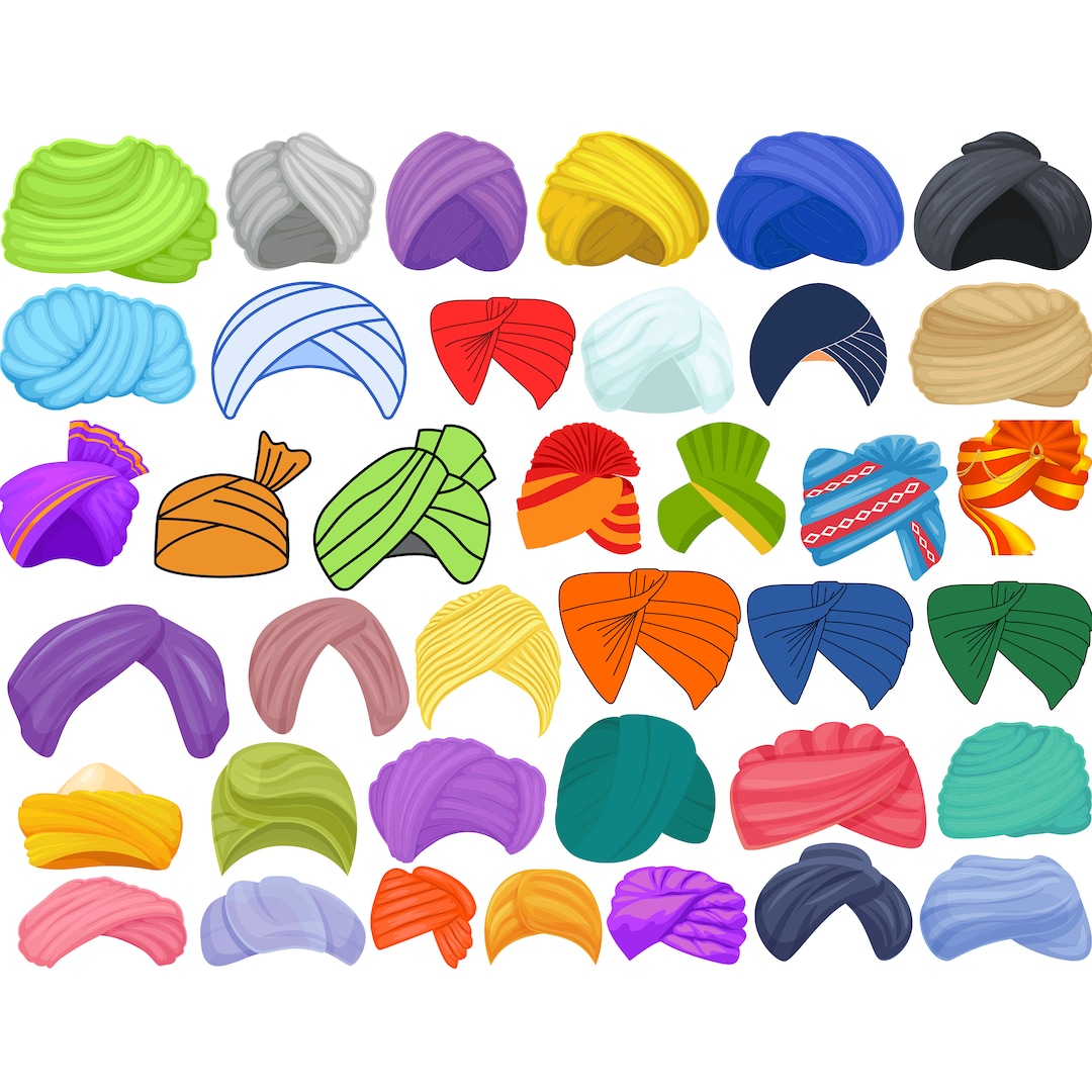 Sikh Turban Svg Bundle, Sikh Turban Headdress Svg, Punjabi Pagdi Svg ...