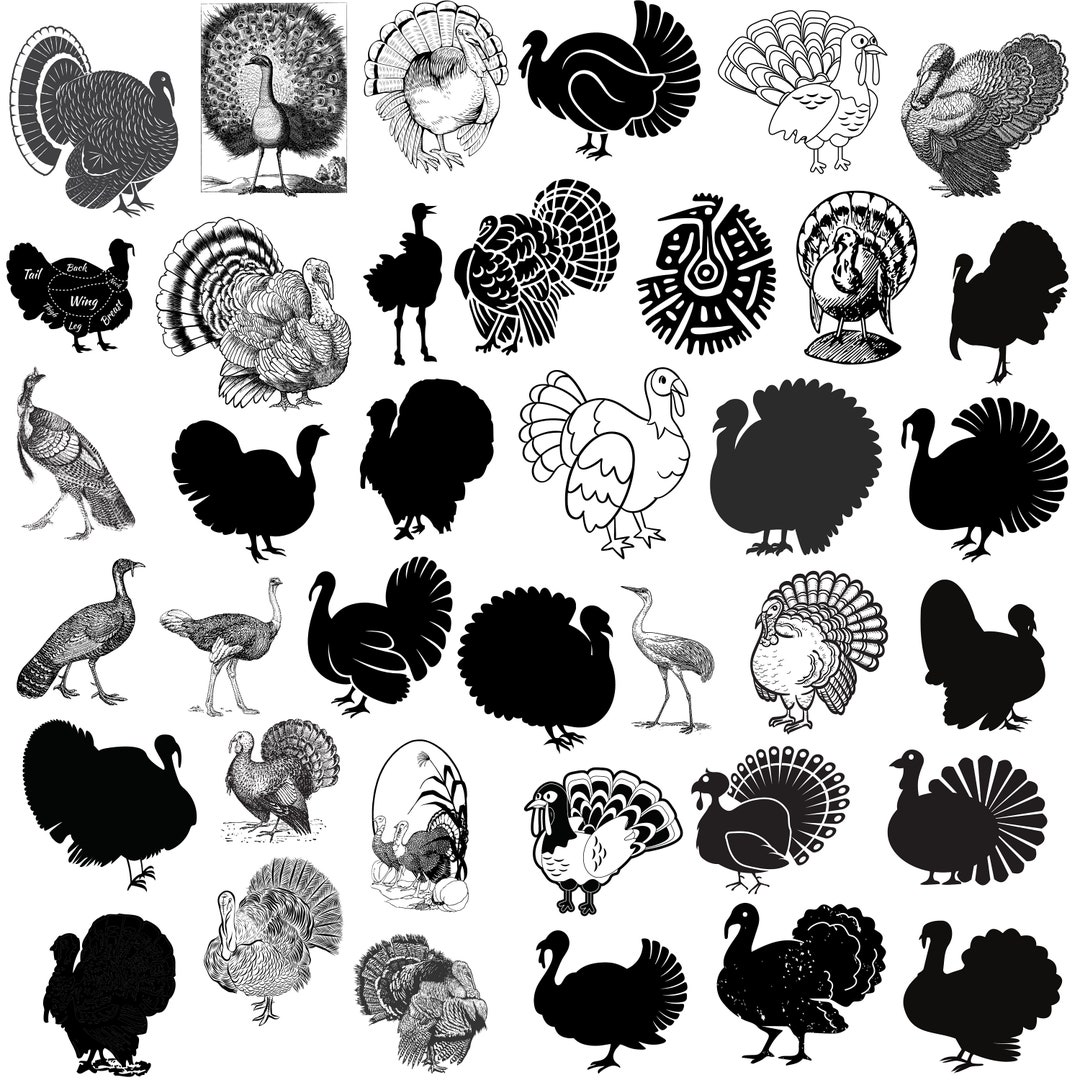 TURKEY SVG Bundle, FARM Animals Svg, Turkey Silhouette, Turkey Cut File ...