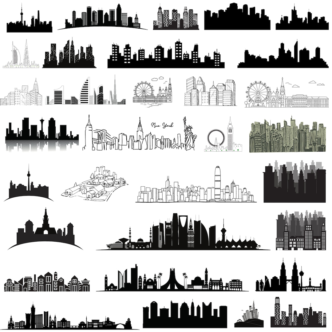 Cityscape SVG Bundle, Cityscape Vector, Cityscape Cut Files, City ...