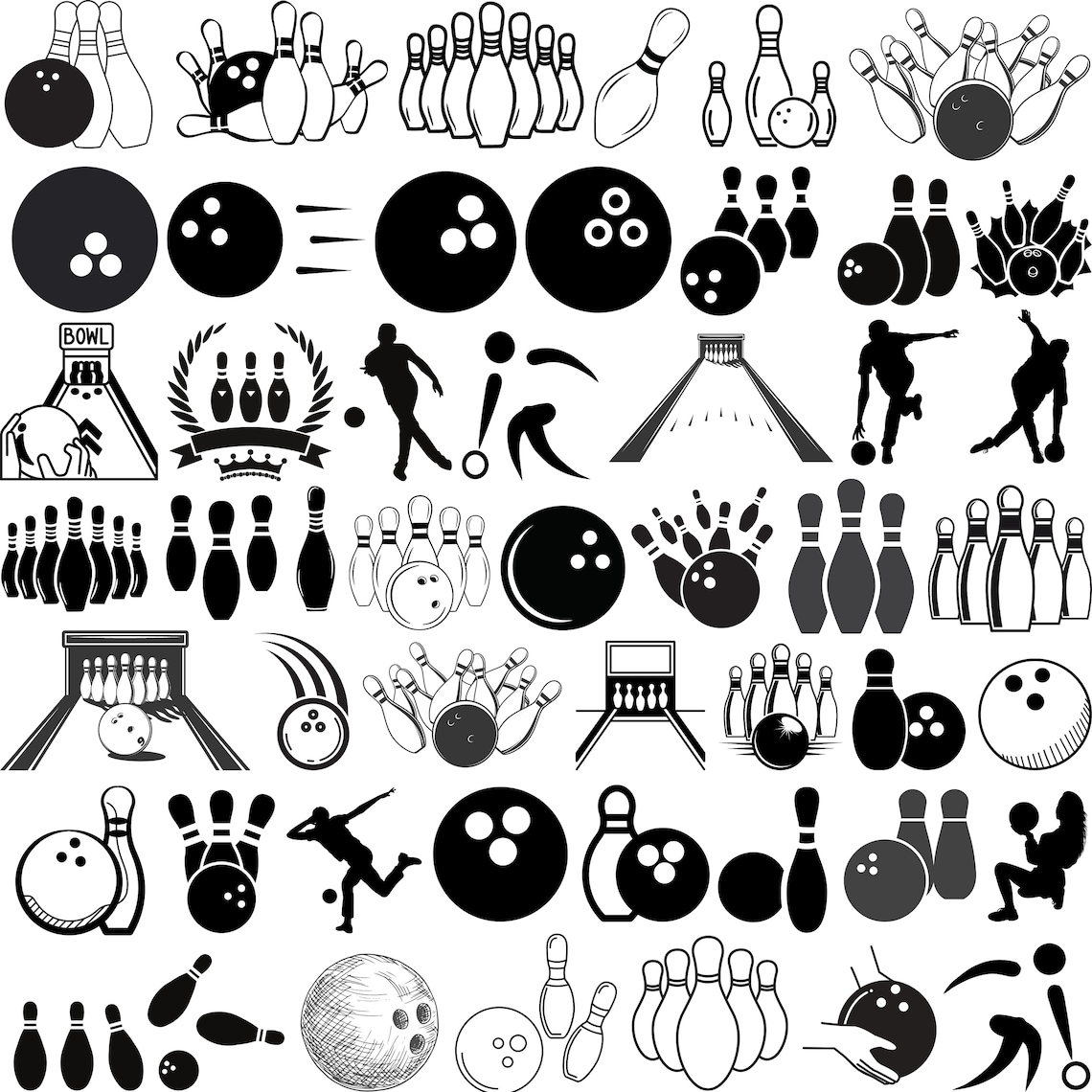 Bowling SVG PNG Bundle, Bowling SVG, Bowling Cutfile, Bowling Clipart ...