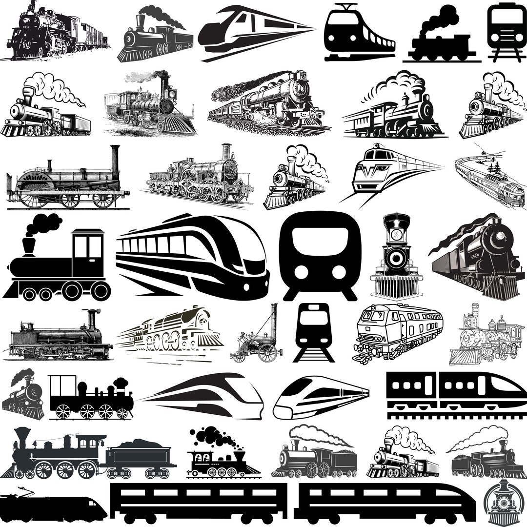 Train SVG Bundle, Train Clipart, Train SVG Cut Files for Cricut, Train ...