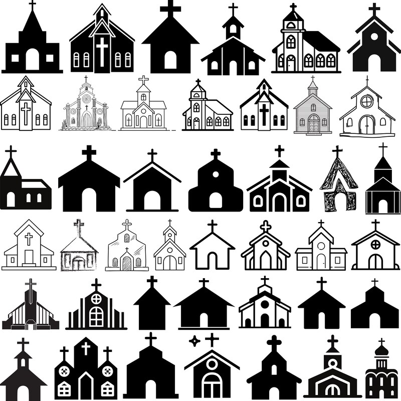 Church Svg File - Etsy