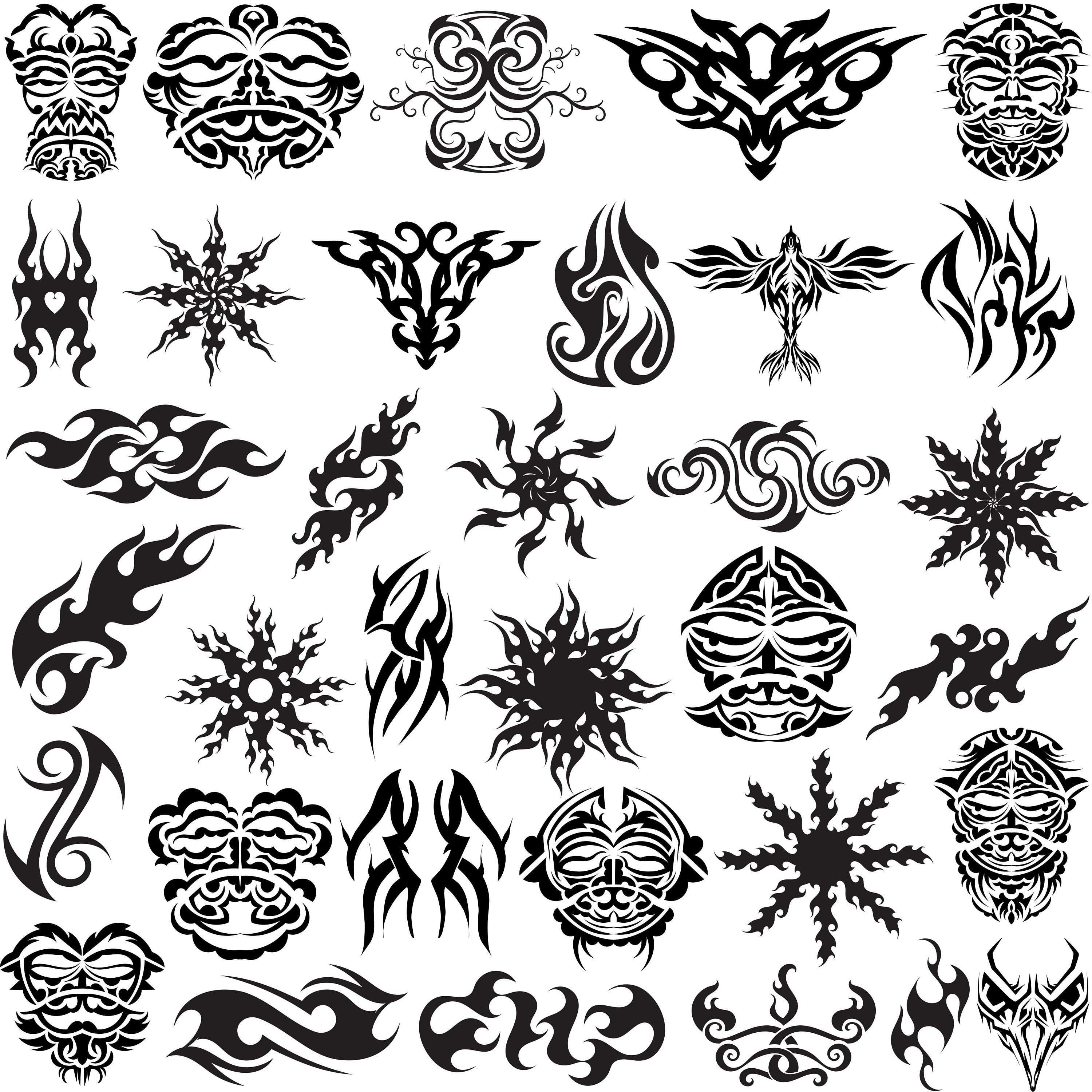 Tribal Tattoo SVG Bundle, Tattoo Svg, Tribal Cut File, Tribal Vectors ...