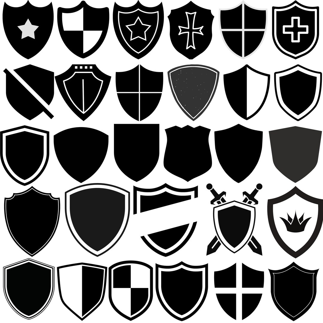 Shield SVG Bundle, Shield Cut File, Shield Clipart, Shield Silhouette ...