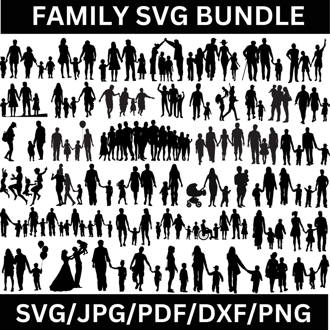 Family SVG Bundle, Family Vector, Mom Dad Svg, Family Clipart, Family ...