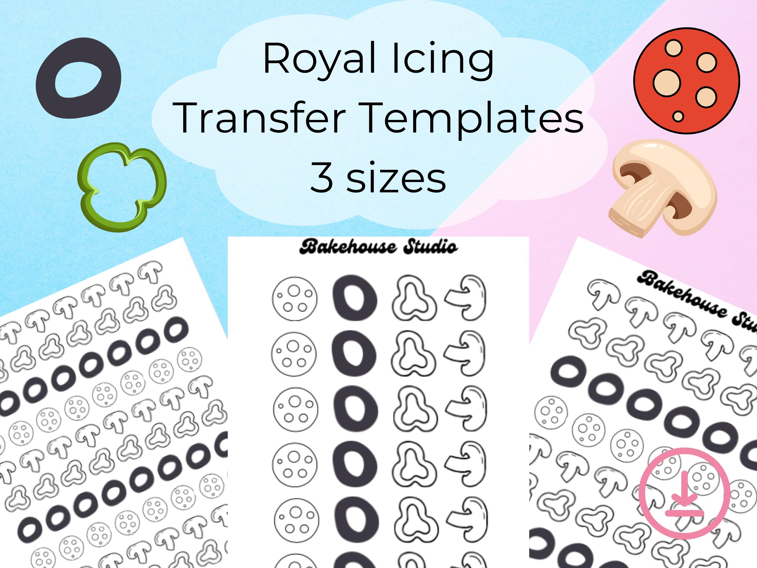 Pizza Toppings Royal Icing Transfer Templates Digital File PDF - Etsy