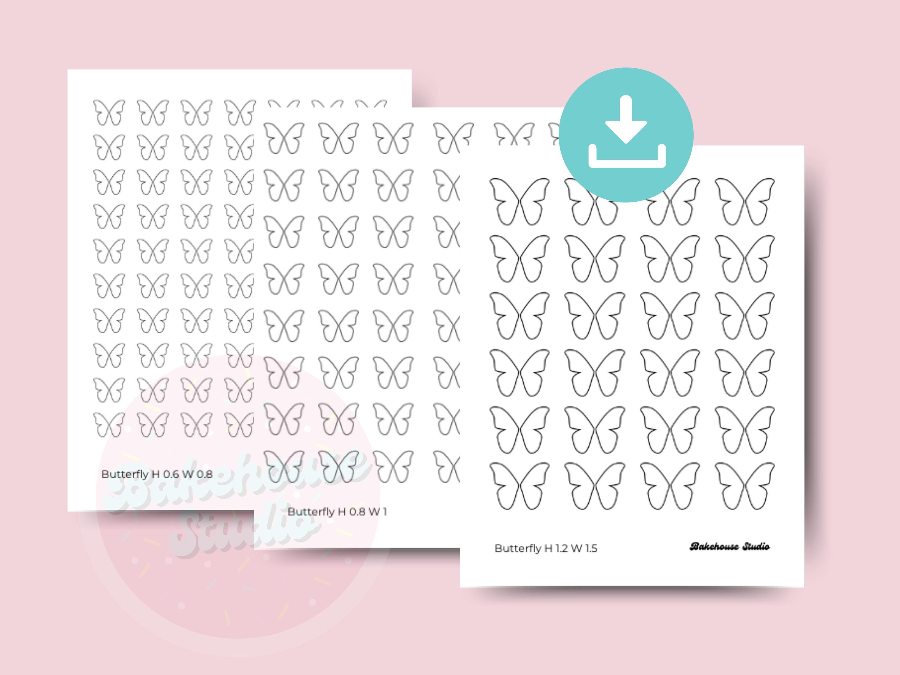 Butterfly Royal Icing Templates | Insect Bug Moth | Transfer Sheets ...