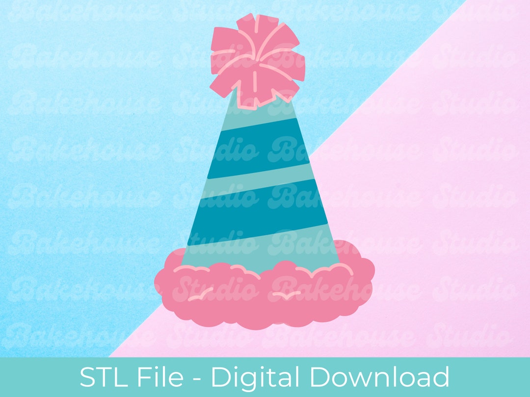 Party Birthday Hat Cookie Cutter STL File Digital Download 1009 - Etsy