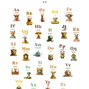 Animal Alphabet Poster | Printable | Cute Animals | Fun | Abcs ...