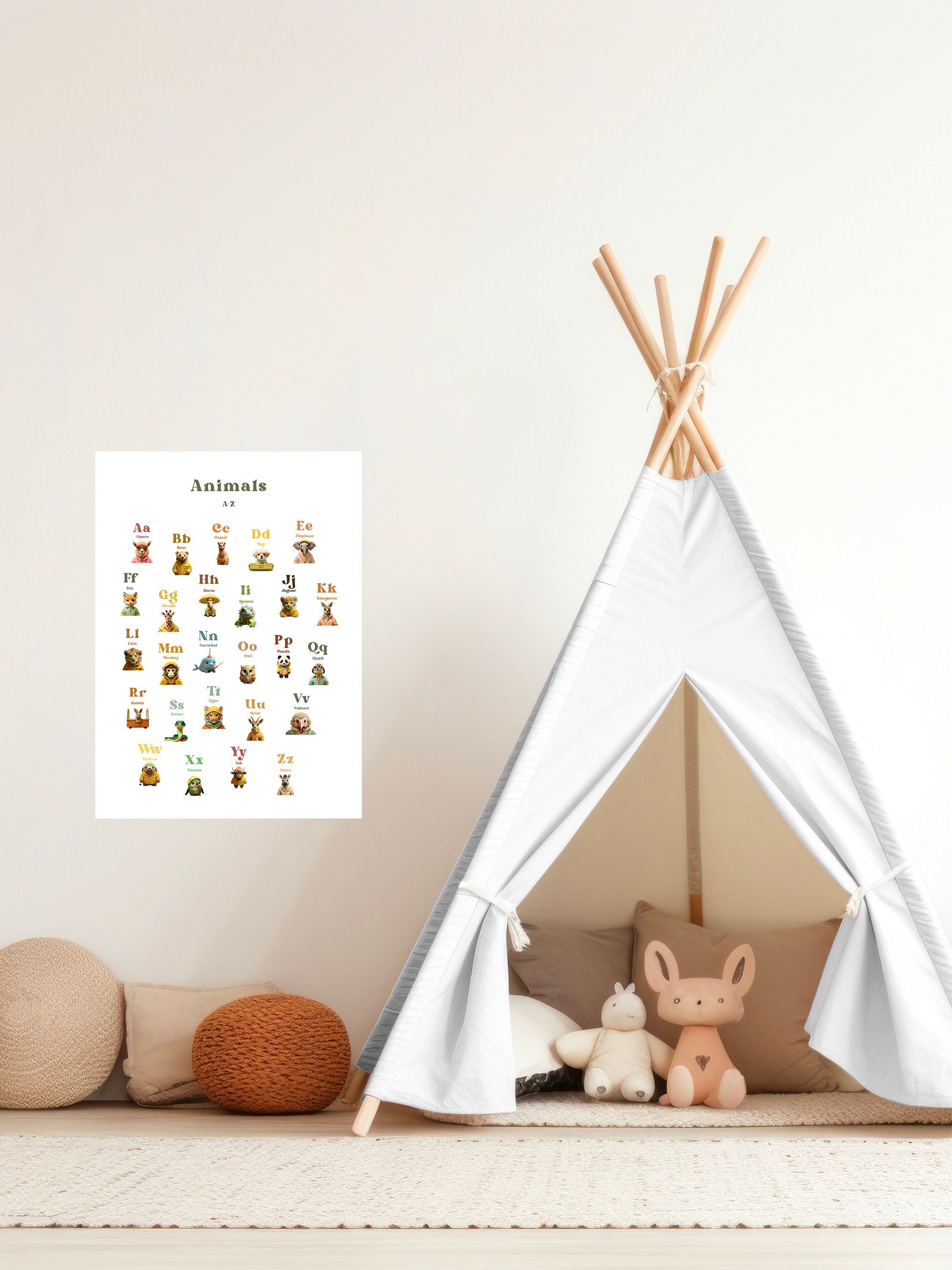 Animal Alphabet Poster | Printable | Cute Animals | Fun | Abcs ...